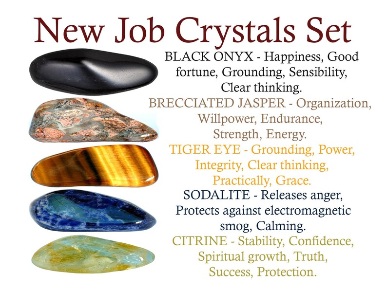New Job Crystals Set New Job Crystal Set Crystals for New - Etsy
