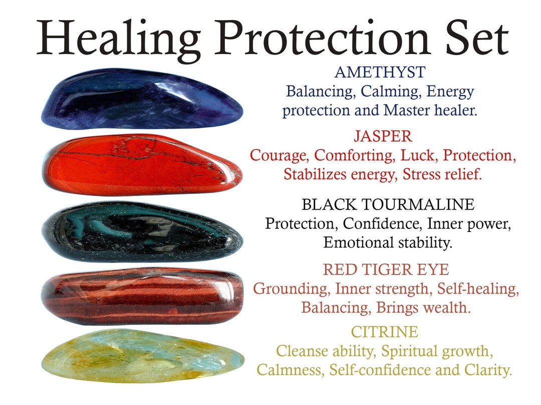 Healing Protection Crystals Set Healing Protection - Etsy