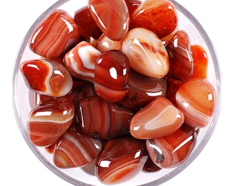 Fire Agate Tumbled Stone, Fire Red Agate, Tumbled Stones, Stones ...