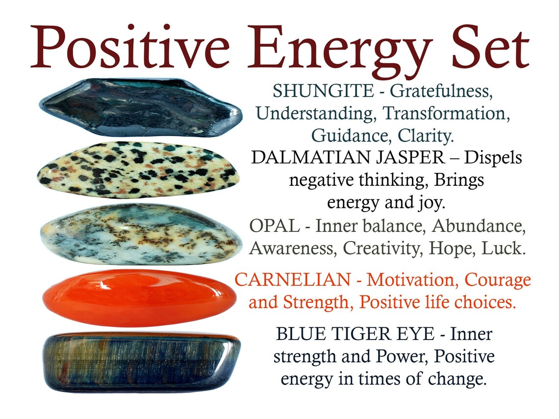Positive Energy Crystals Set Positive Energy Crystal Set - Etsy