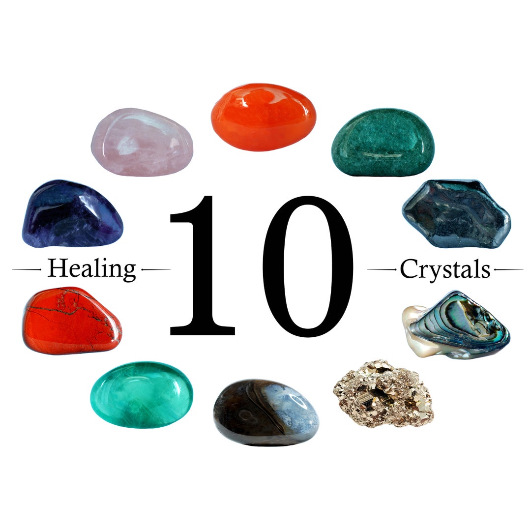 Set of 10 Healing Crystals, Crystals Set, Crystals Kit, Healing ...