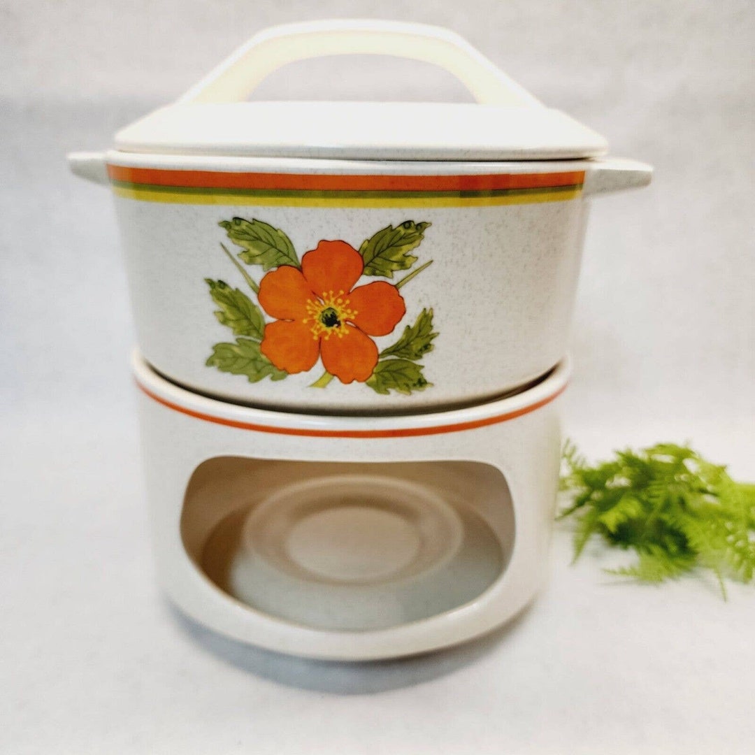 Vintage Temper-ware Lenox Casserole Lid Stand Fire Flower - Etsy