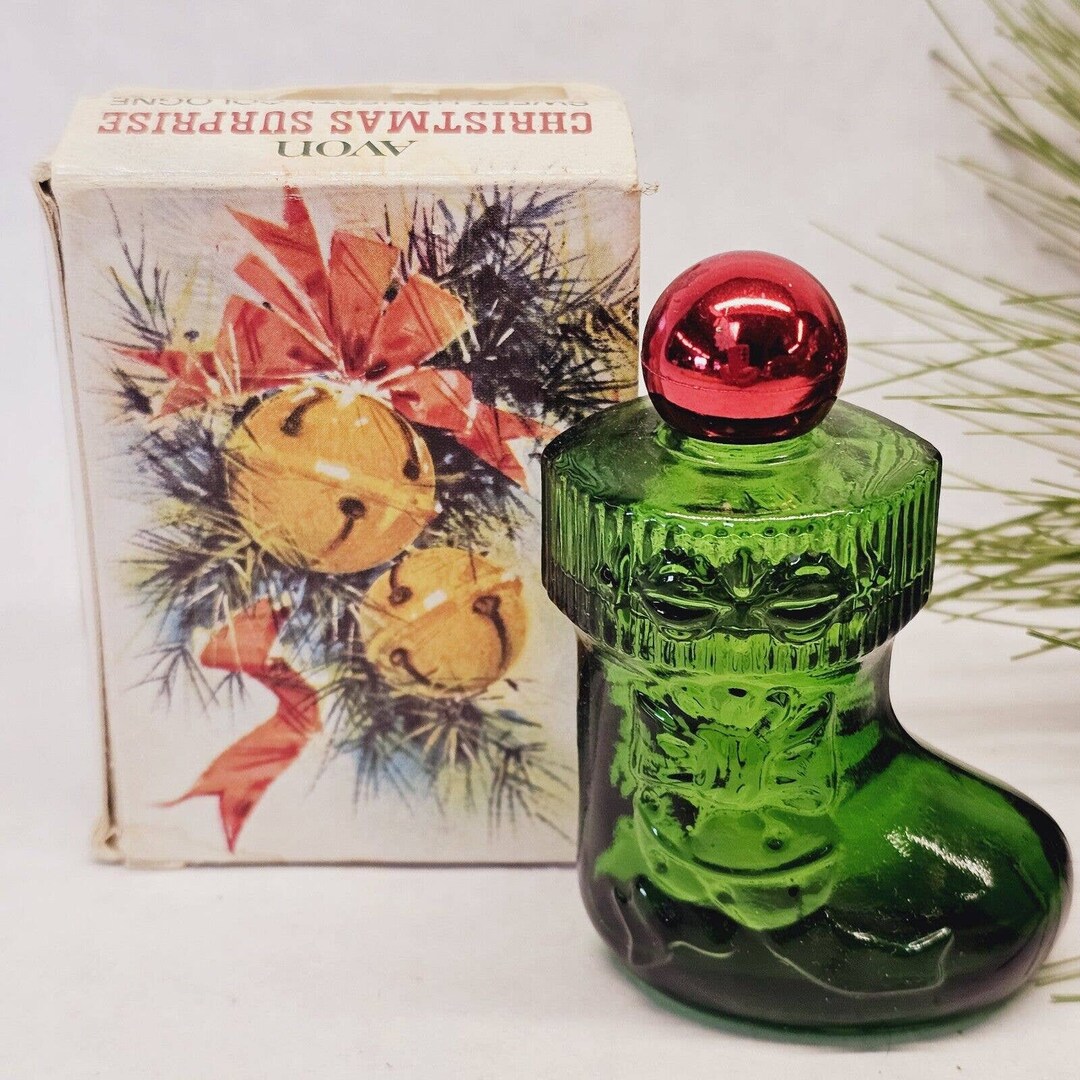 Vintage Christmas Surprise Green Bottle Stocking Sweet Honesty - Etsy