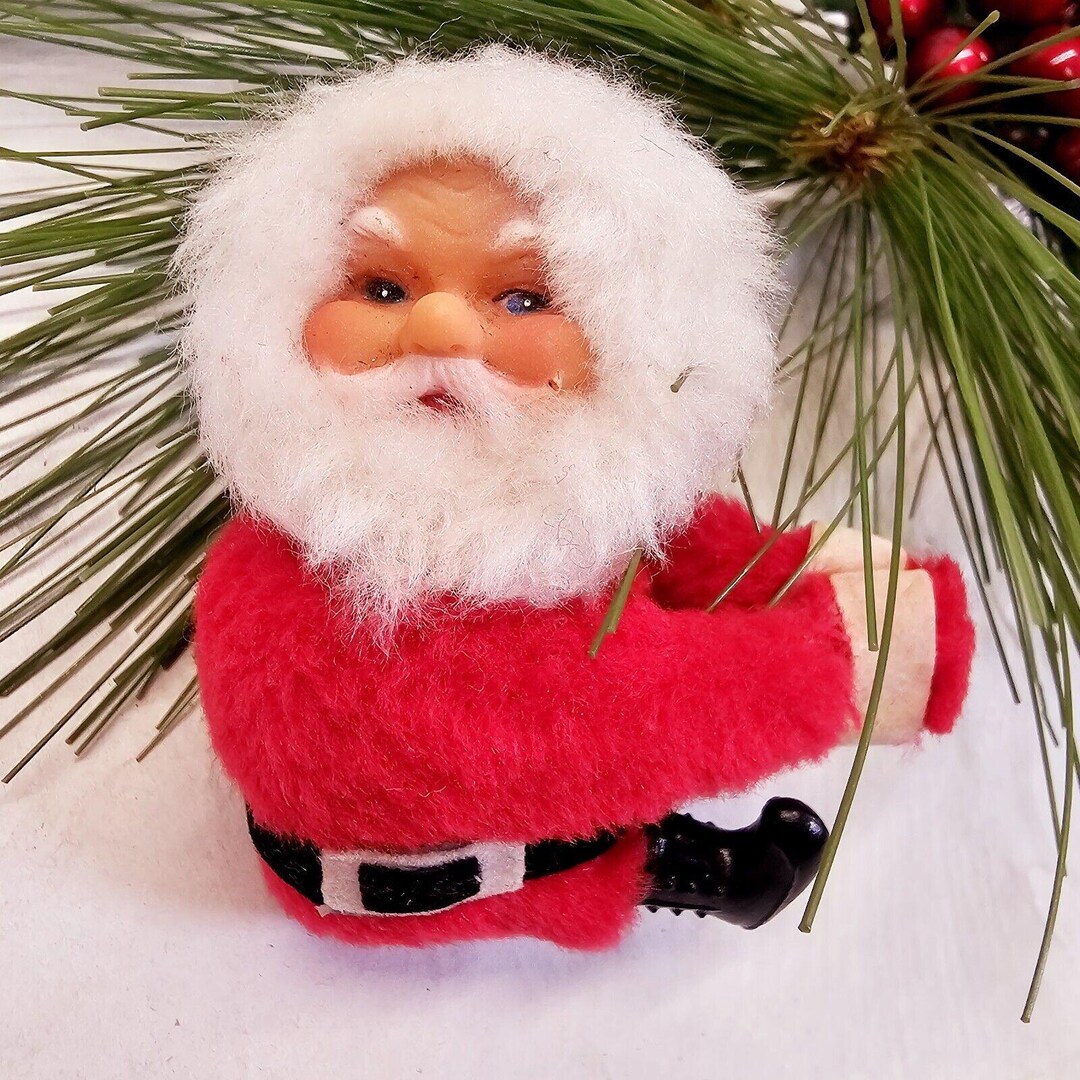 Vintage Santa Claus Clip-on Christmas Tree Hugger Ornament Pincher ...