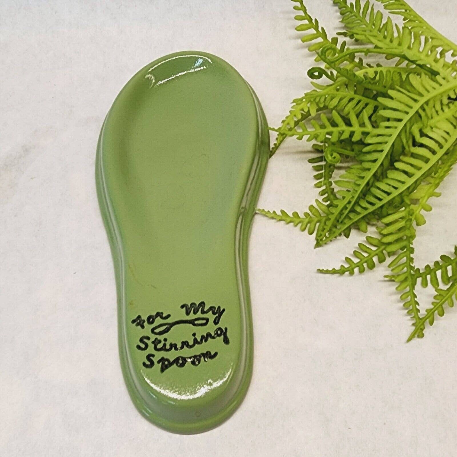 Vintage TAMAC Avocado Green Pottery Spoon Holder Rest, Perry Oklahoma ...