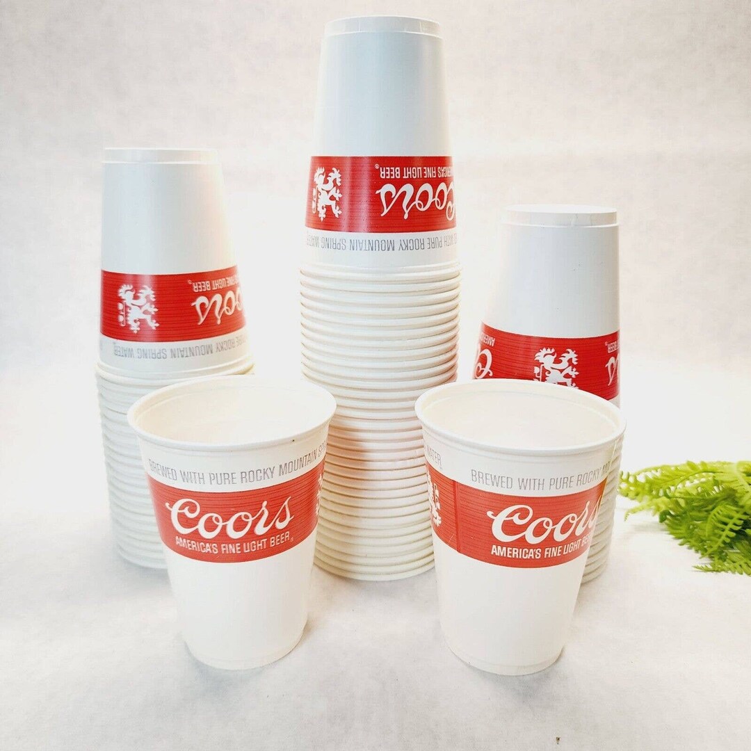 68 Vintage Coors Beer Solo Red Cups 10 Oz. Keg Leftover Plastic Glasses ...
