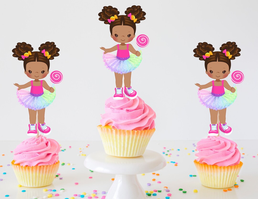 Kids Birthday Toppers Custom Birthday Cupcake Toppers Lollipop Cupcake ...