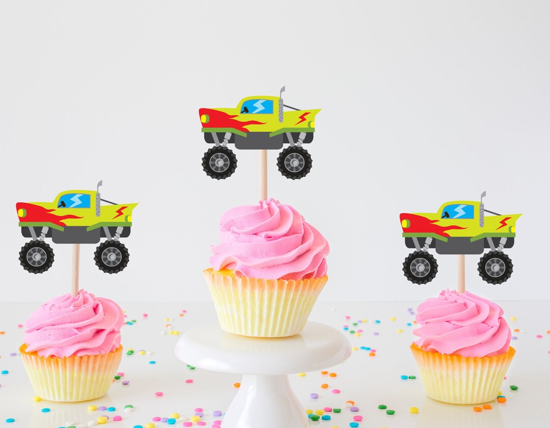 Monster Truck Cupcake Topper Truck Cupcake Toppers Monster Truck ...