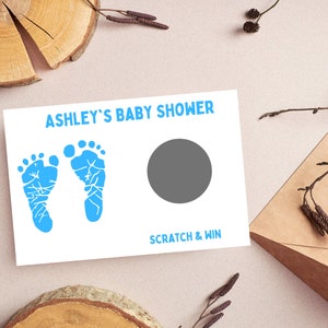 Custom Baby Shower Scratch off Ticket Baby Feet Baby Feet Scratch off ...