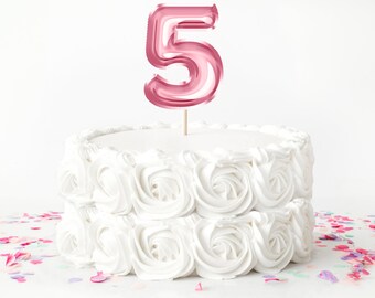 Any Number Cake Topper Balloon Number Cake Topper Birthday - Etsy