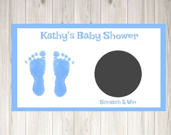 Custom Baby Shower Scratch off Ticket Baby Feet Baby Feet Scratch off ...