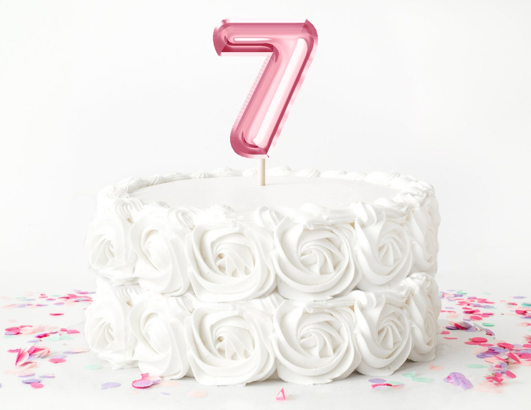 Any Number Cake Topper Balloon Number Cake Topper Birthday Cake Topper ...