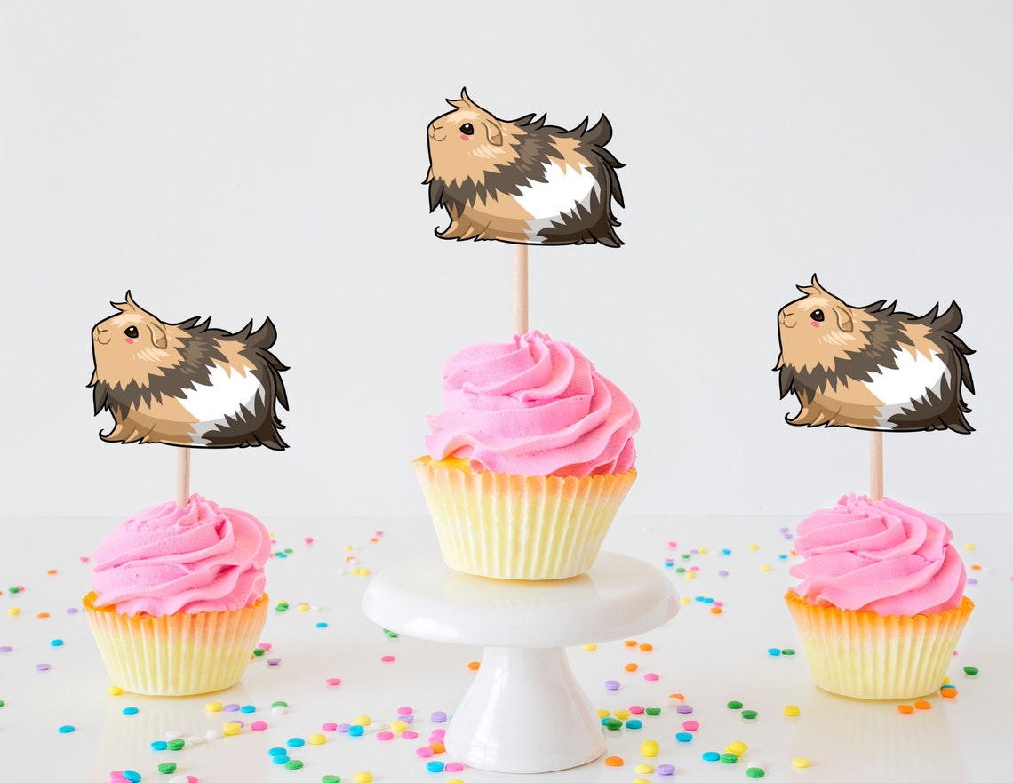 Hamster Birthday Cupcake Toppers Hamster Birthday Cake Toppers Hamster ...