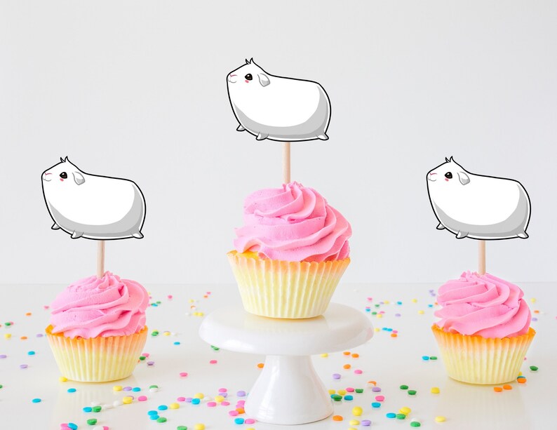 Hamster Birthday Cupcake Toppers Hamster Birthday Cake Toppers Hamster ...