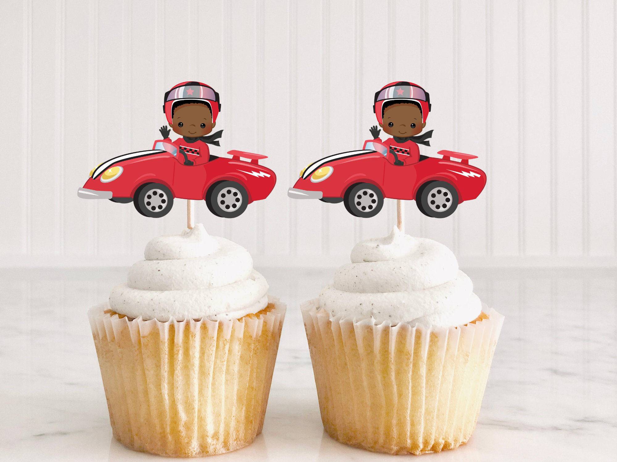Racecar Cupcake Topper Racecar Cake Topper Racecar Birthday Cupcake ...