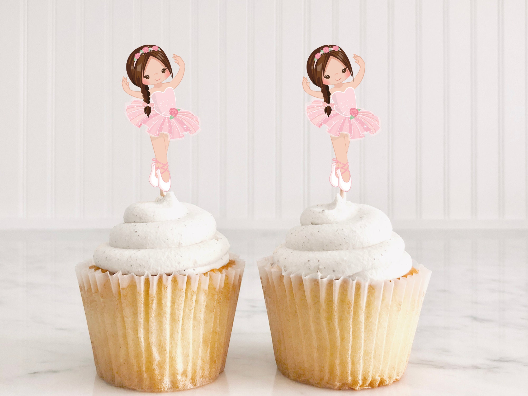 Ballerina Cupcake Toppers Ballerina Cake Toppers Ballerina - Etsy