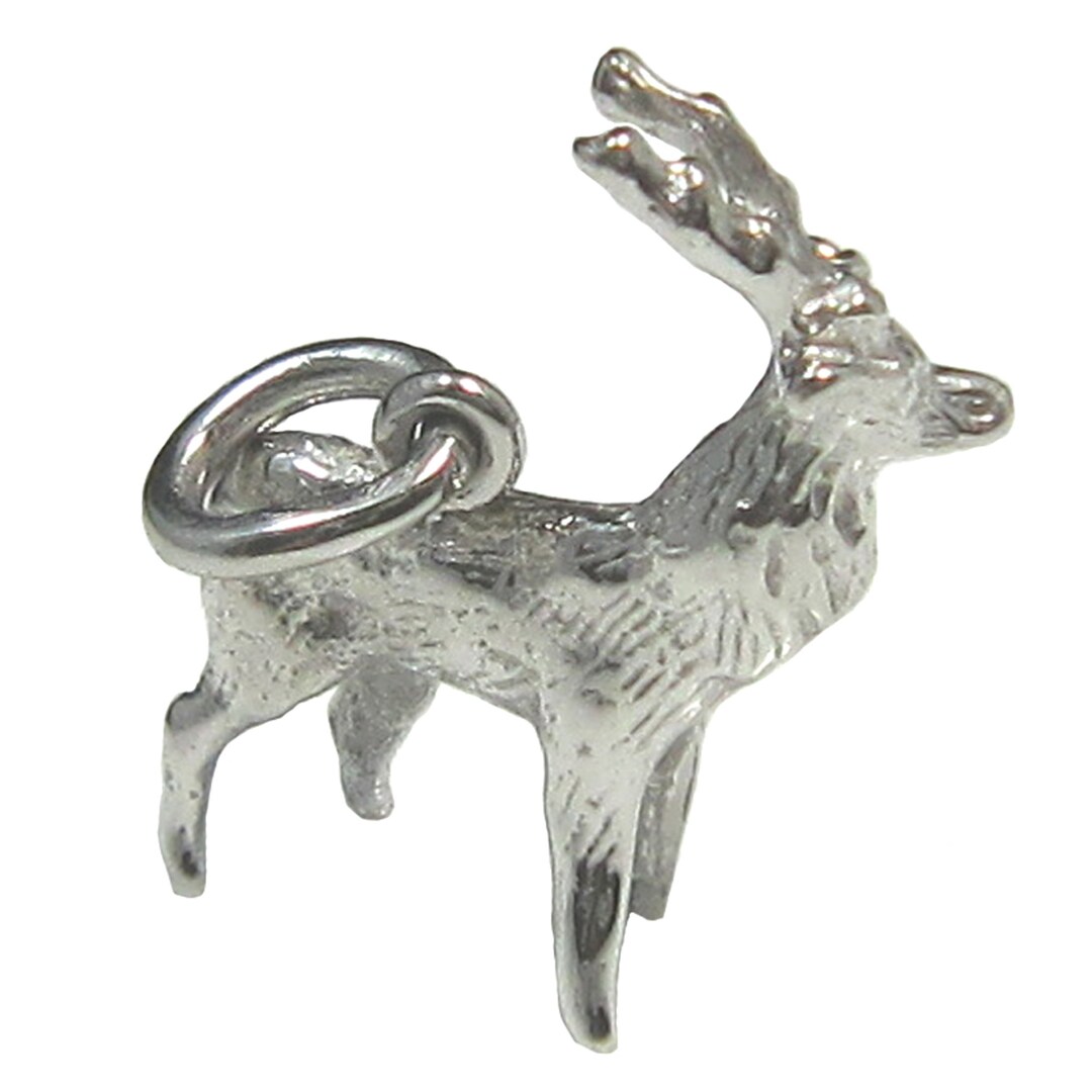 Full Body Stag Pendant/charm, Sterling Silver, #2718 - Etsy