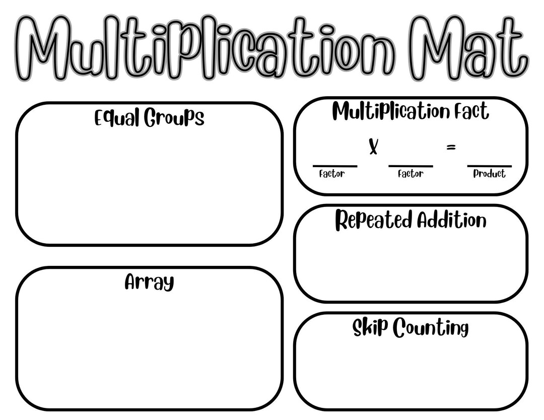 Multiplication Mat - Digital Resource - Etsy