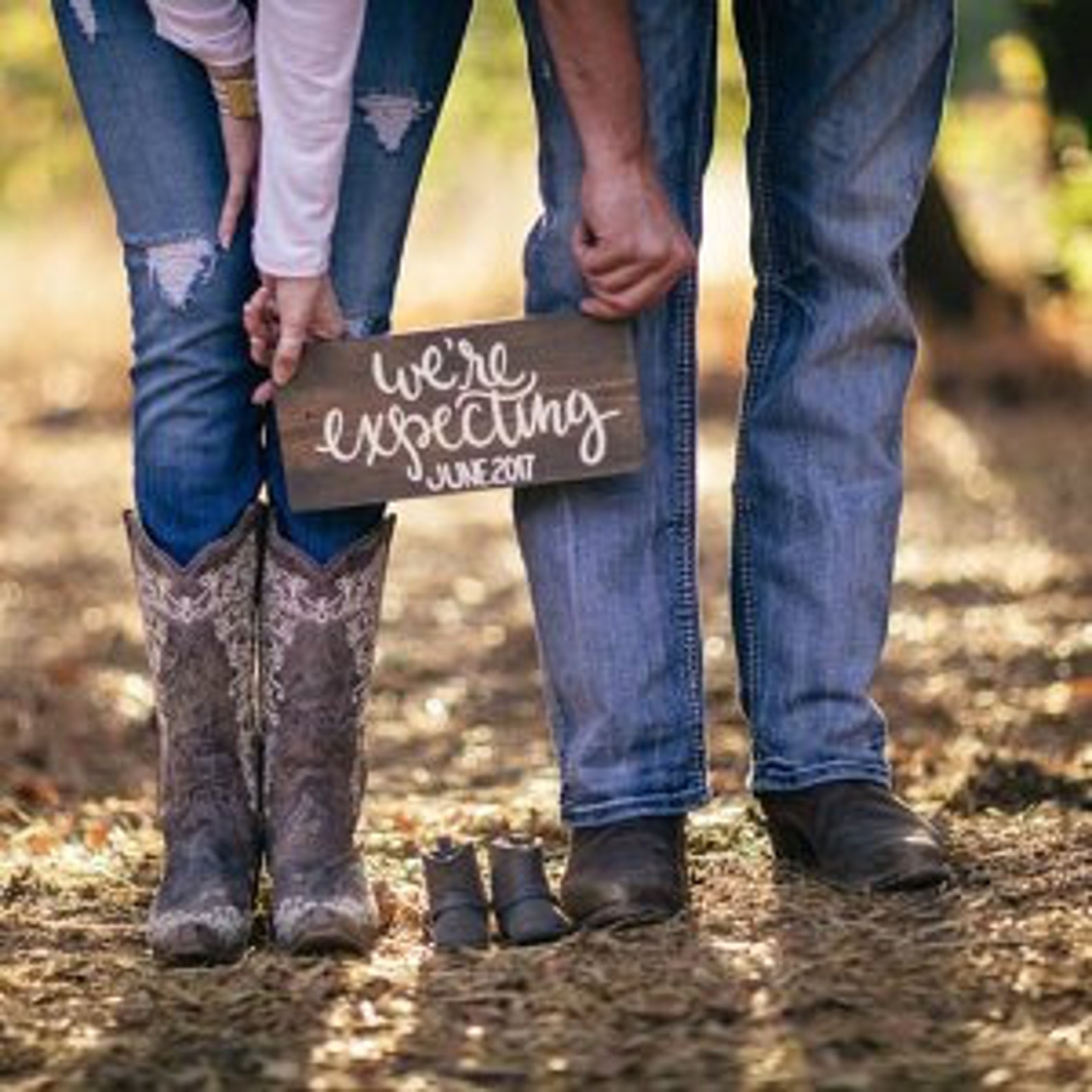 Hand Painted Calligraphy Wooden We're Expecting 6x12 Sign - Etsy