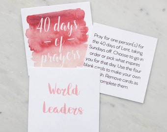 40 Days of Kindness Card Set Lent Activity Catholic Home | Etsy
