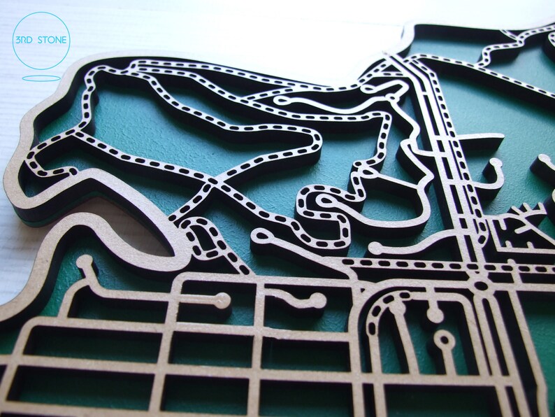 Templestowe 3106, Victoria. Laser Cut, Street Map, Wall Decoration ...