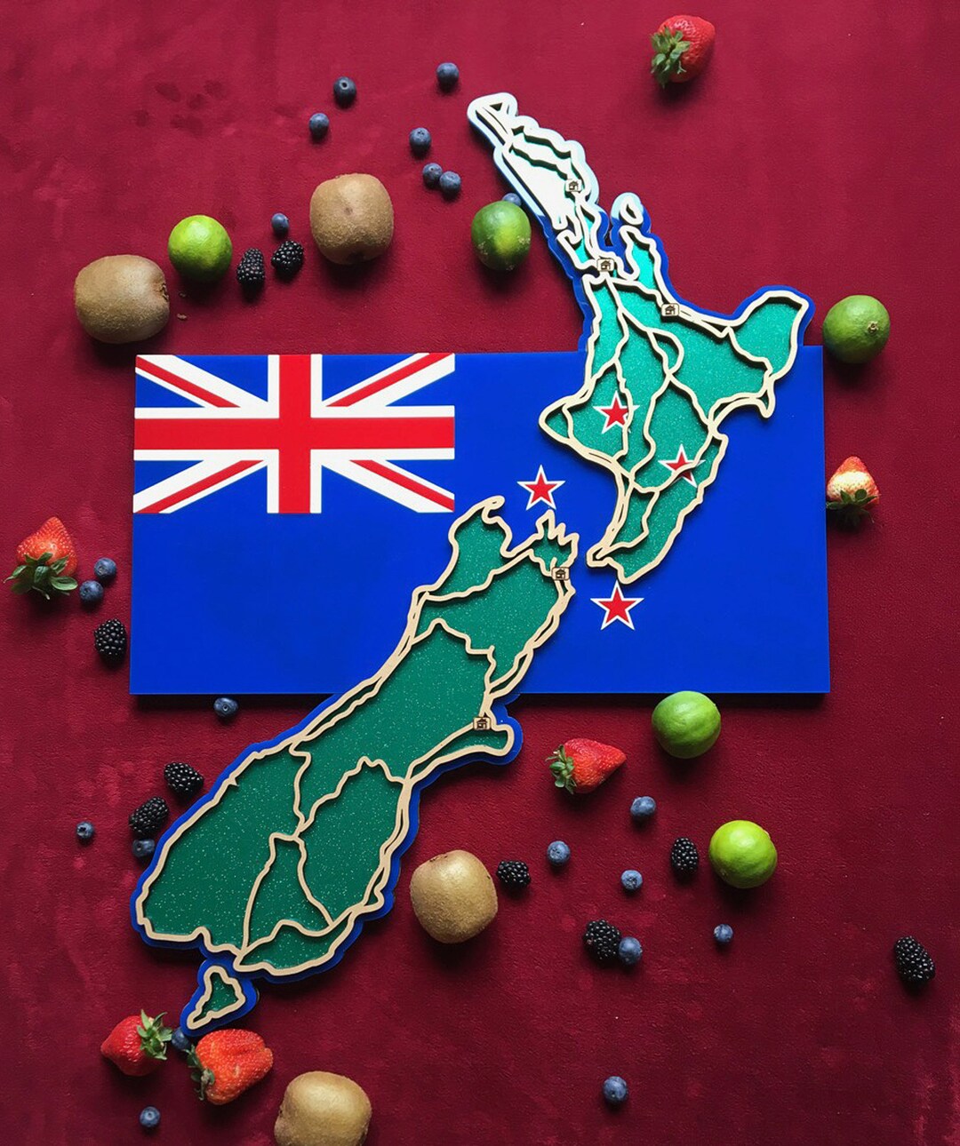 New Zealand. Laser Cut, Flag / Map, Wall Decoration. - Etsy