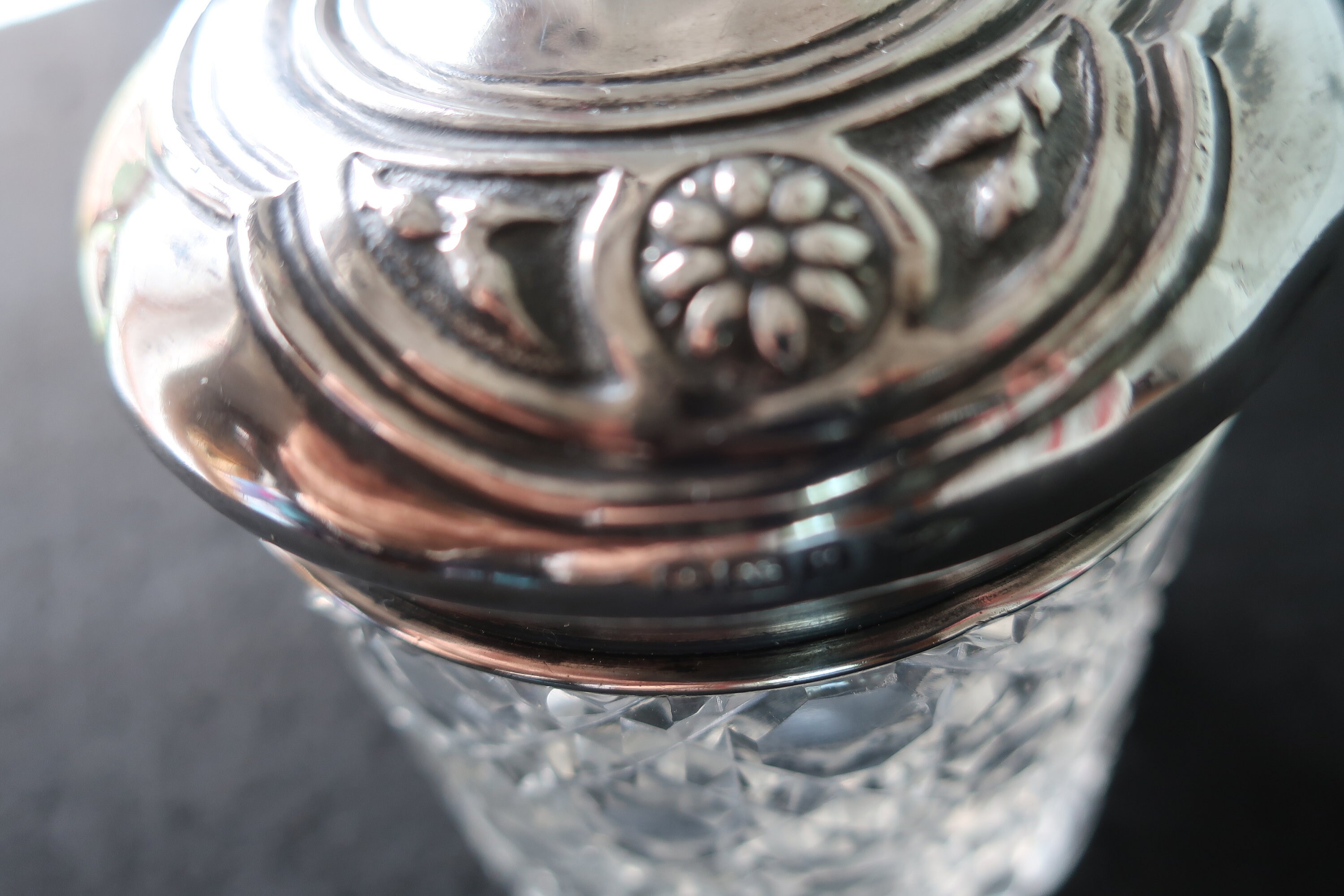 An English Vanity Powder Pot Cut Glass With Silver Lid - Etsy