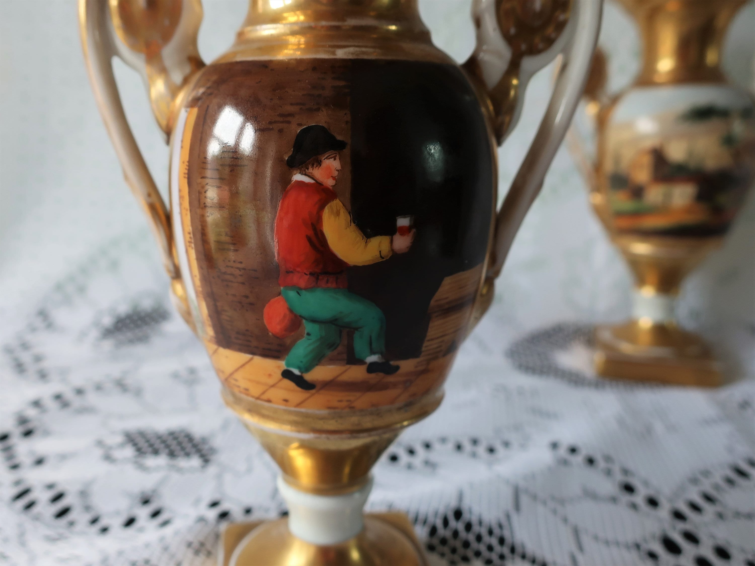 A Pair of Hand Painted Limoges Vases - Etsy