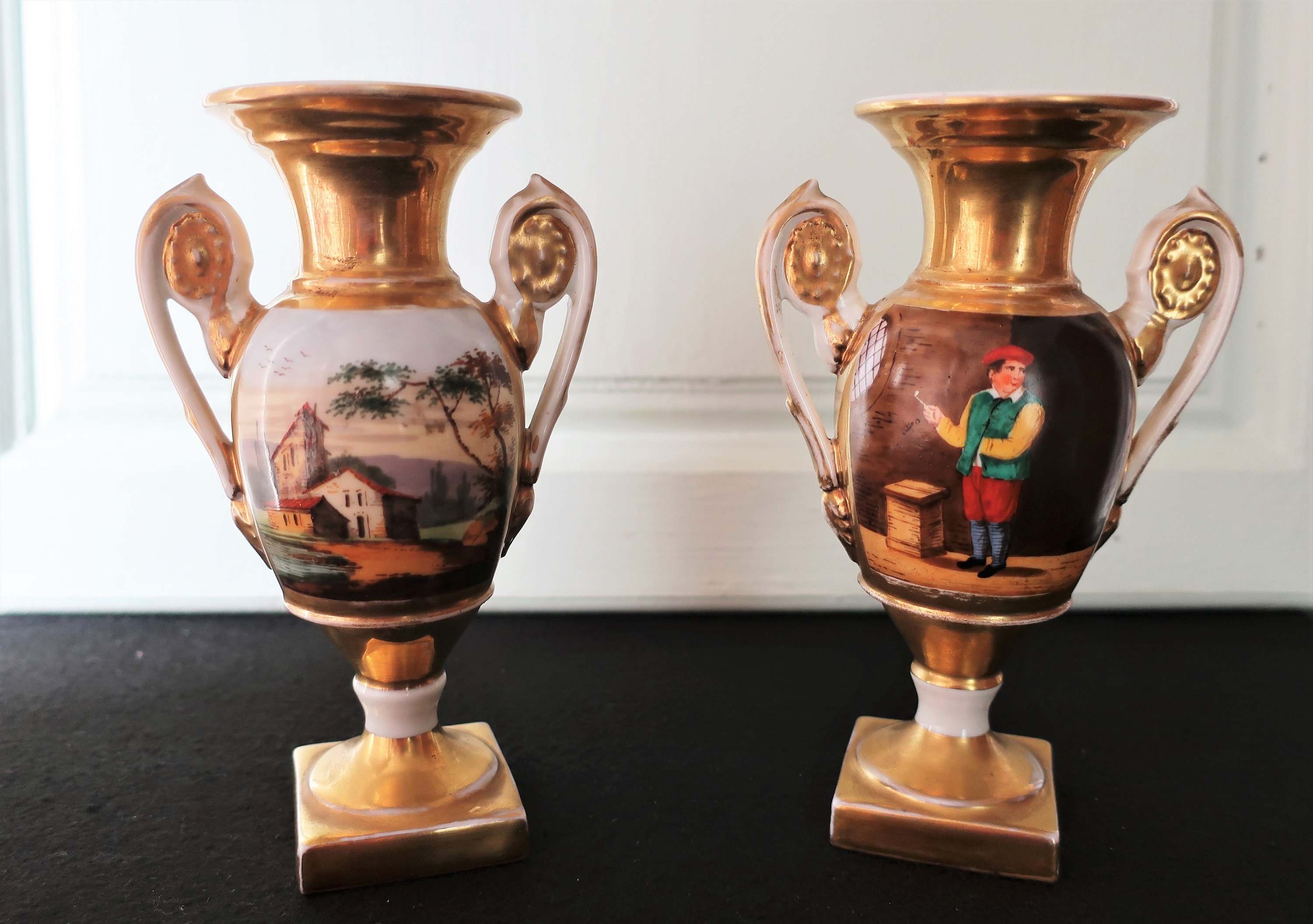 A Pair of Hand Painted Limoges Vases - Etsy