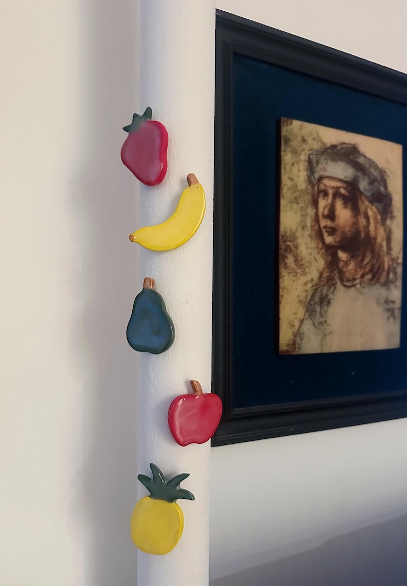 Retro Porcelain Fruit Magnets | Kitchen Decor | Unique Gifts - Etsy