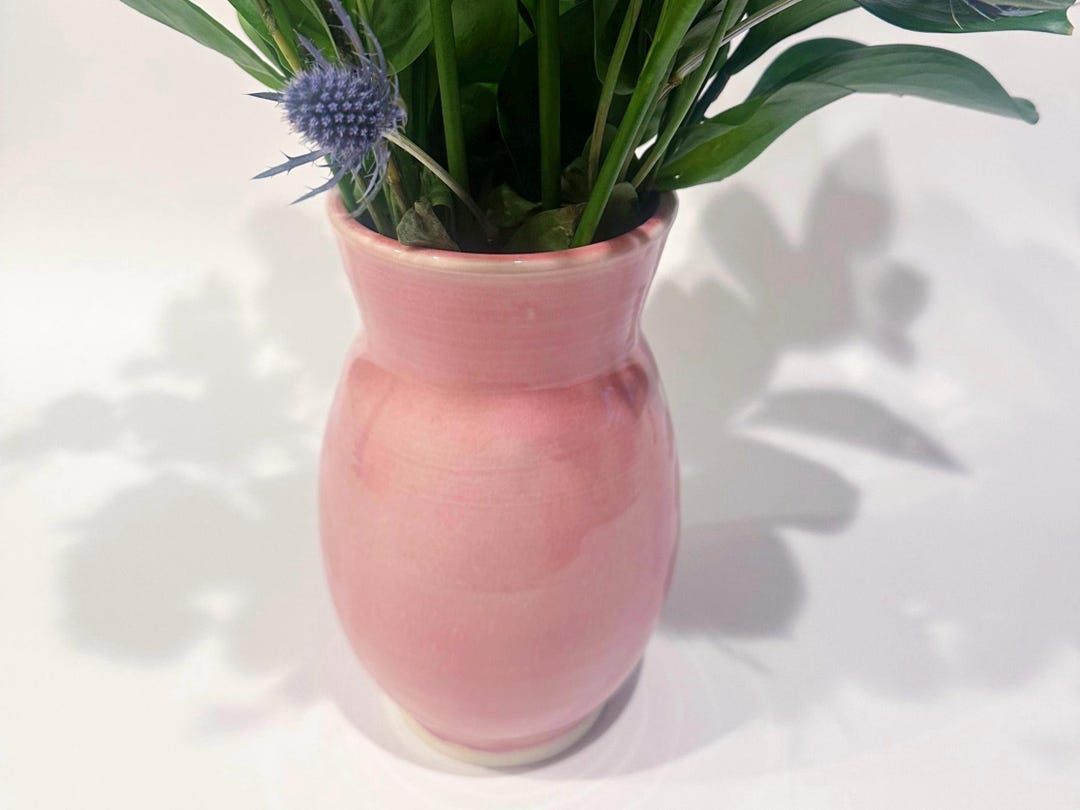 Handmade Pink Ceramic Vase | Unique Artisanal Decor - Etsy