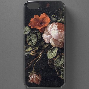 Rose Painting Vintage Flowers Apple iPhone SE Plus X XR 11 12 13 14 15 ...
