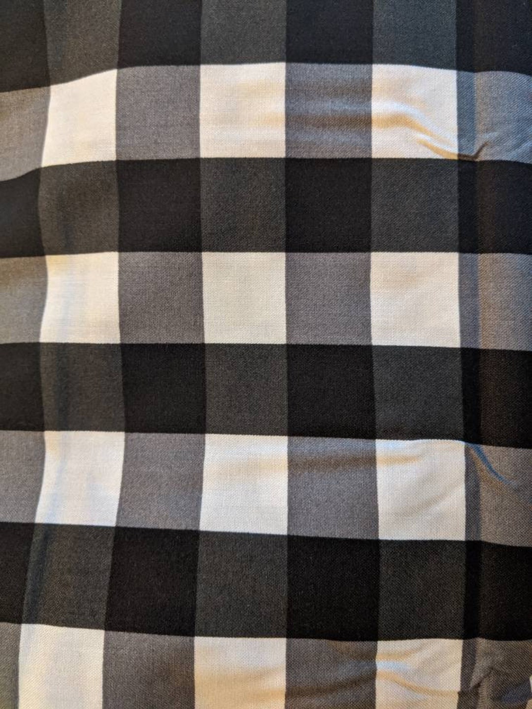 White and Black Buffalo Plaid 100% Cotton Fabric by the Yard - Etsy