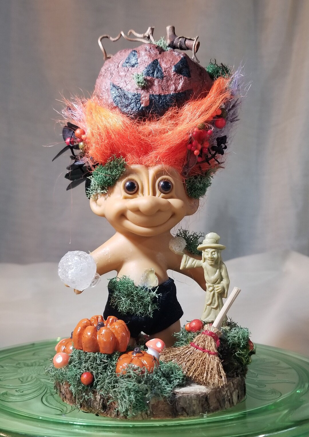 Decorated Troll Doll Fall - Punkin Head - Etsy