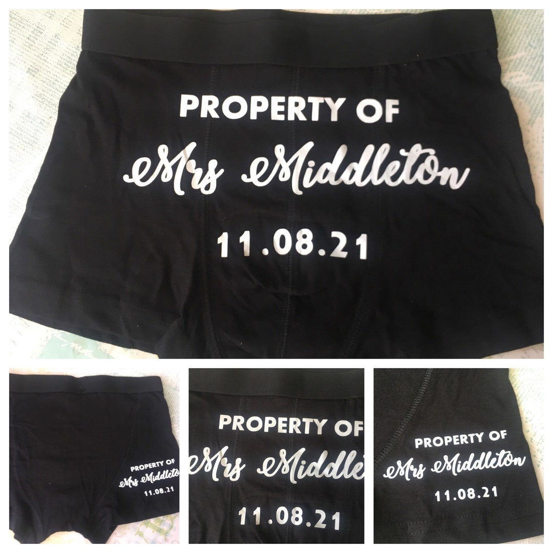 Personalised Boxers, Groom Underwear, Wedding Underwear, Groom Gift ...