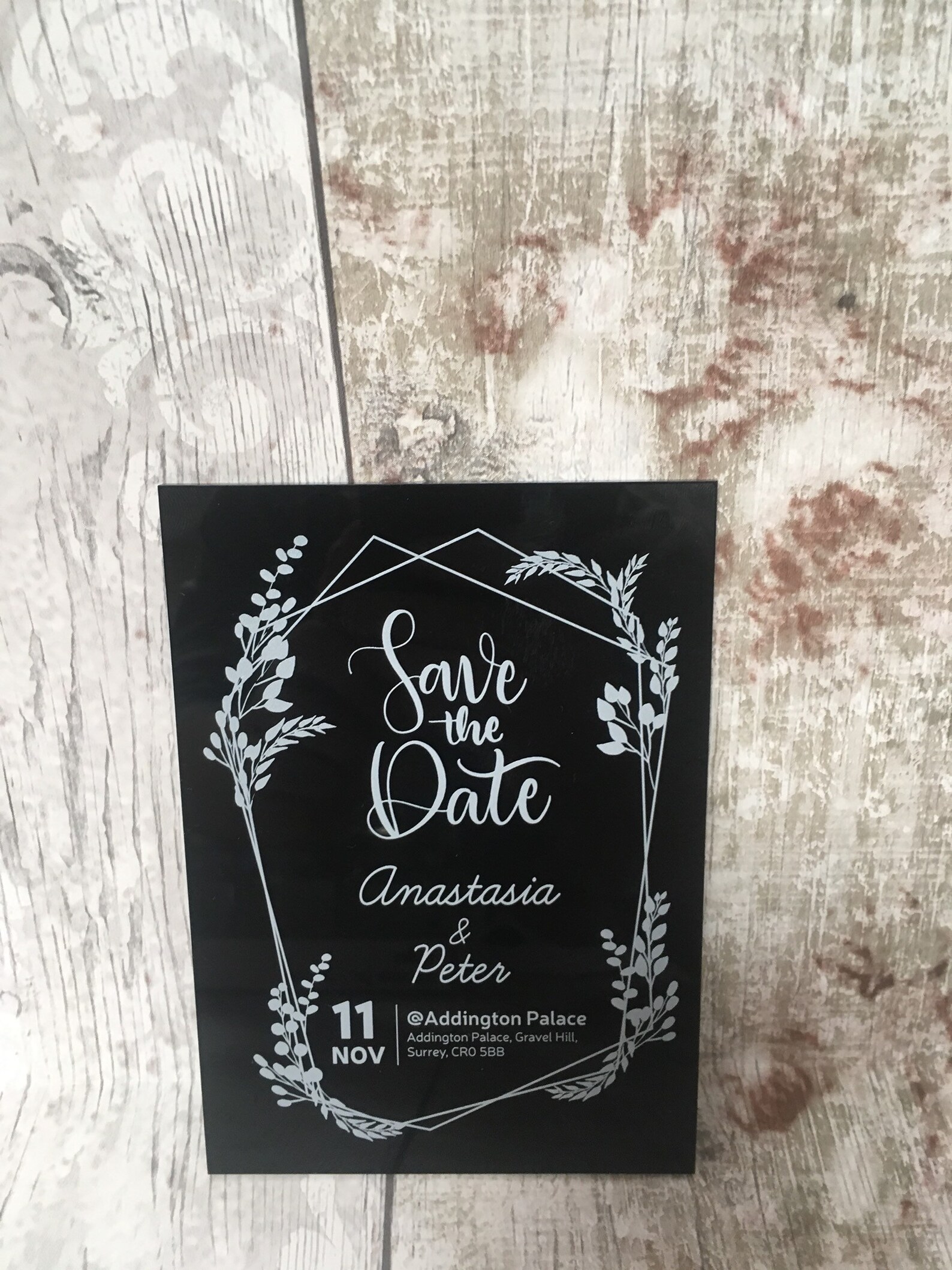 Acrylic Save the Date Personalised Save the Date Printed on - Etsy UK
