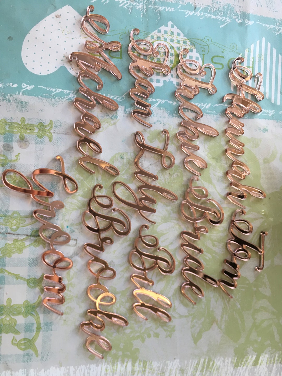 Personalised Wedding Mirrored Gold Acrylic Names Acrylic - Etsy
