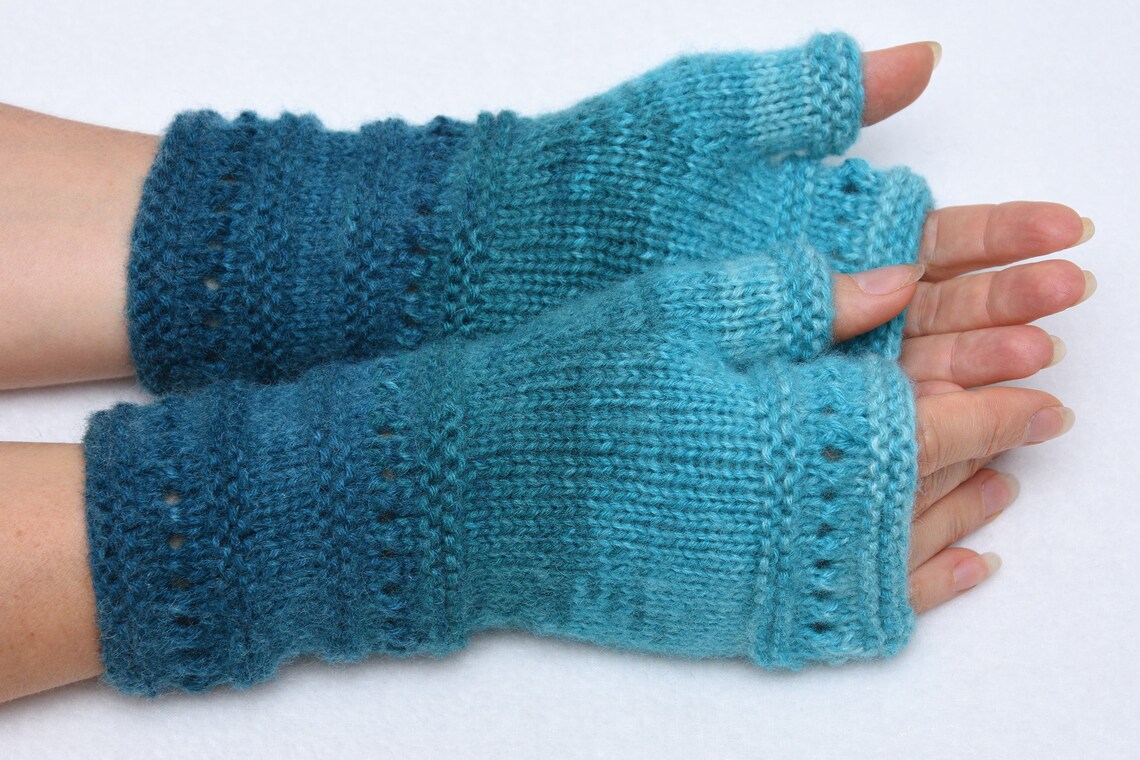 Soft Fingerless Gloves Women Cozy Mittens Arm Warmers Colorful - Etsy