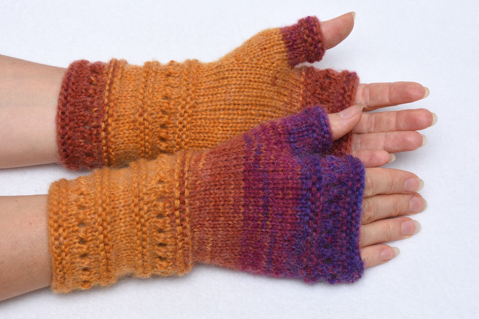 Soft Fingerless Gloves Women Cozy Mittens Arm Warmers Colorful - Etsy
