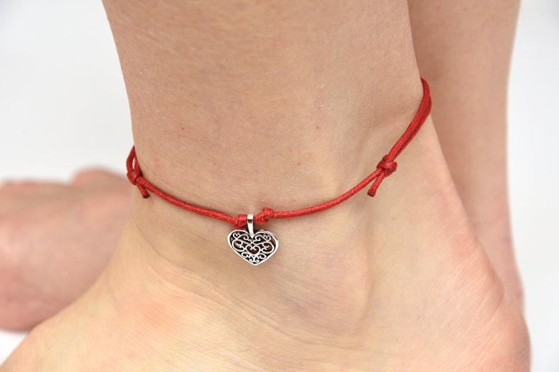 Red Cord Anklet Red String Thread Wrap Cord Ankle Bracelet - Etsy