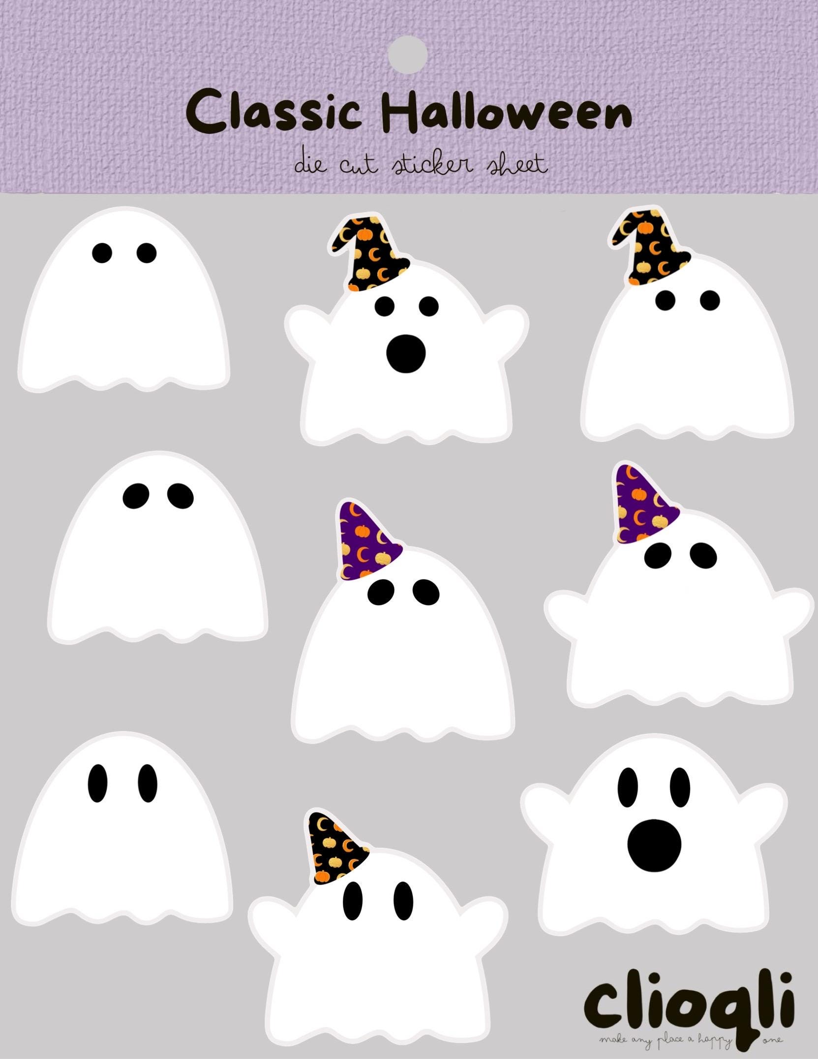 Classic Halloween Die Cut Sticker Set Goodnotes Files Pngs for Digital ...