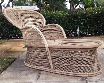 Rattan lounge | Etsy