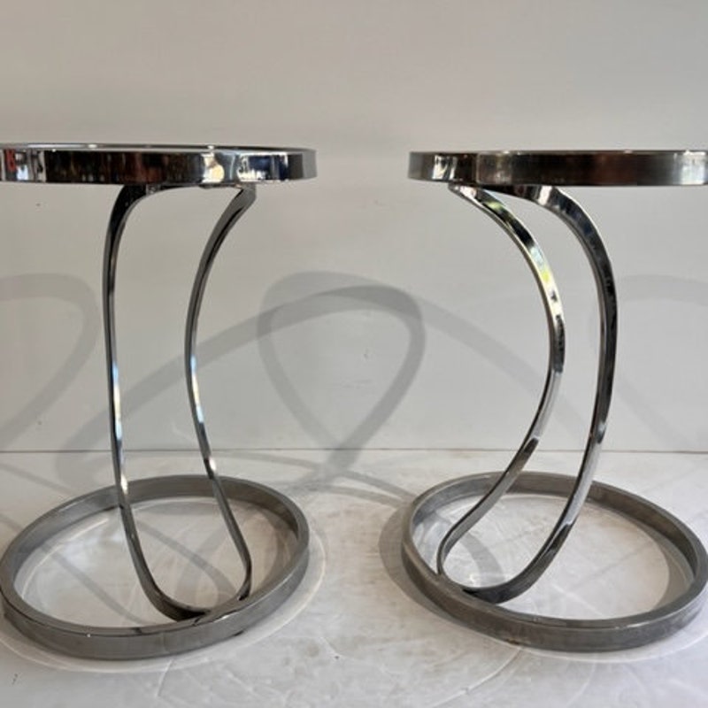 Chrome Side Table - Etsy