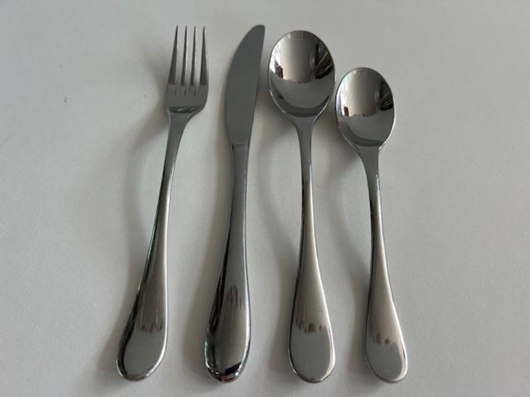 Nambe Skye Flatware Set, Mid-century Modern Stainless Steel, 32 Piece ...