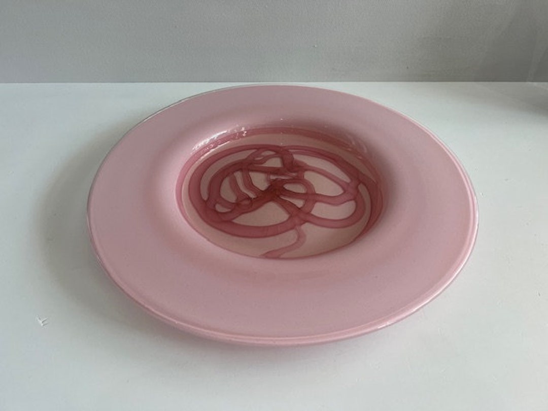 Dara International Hand Blown Glass Tray Mid Century Modern Platter - Etsy