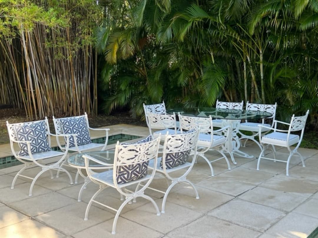 Twelve Piece Patio Set Mid Century Modern Outdoor Furniture - Etsy