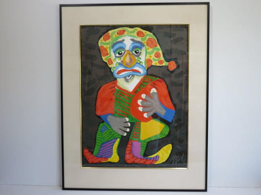Karel Appel Pagliacci Abstract Mid Century Modern Art - Etsy
