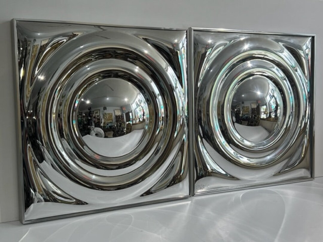Pair of Saturn Ring Bubble Mirrors by Turner Mid Century Modern Pop Art ...