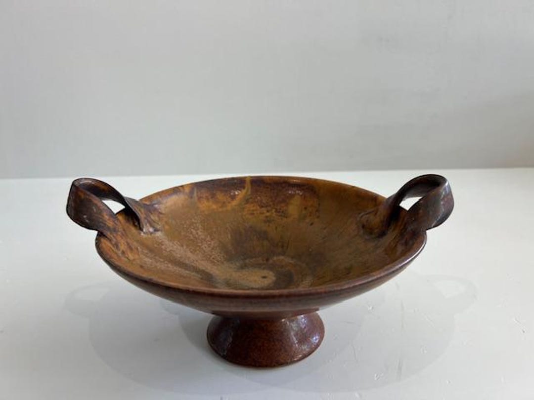 Studio Pottery Compote Mid Century Modern Signed Ceramic - Etsy