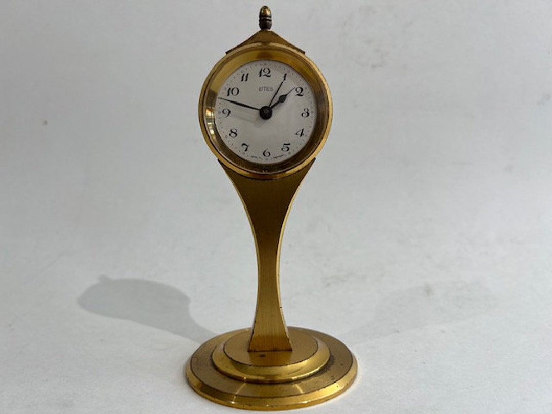 Emes Brass Tabletop Clock Mid Century Modern Home Decor - Etsy